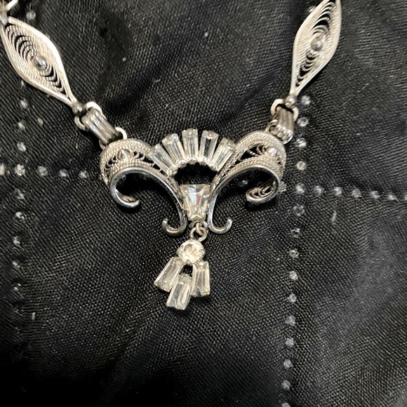 AmLee | Jewelry | Vintage Amlee Sterling Silver Filigree Necklace With ...